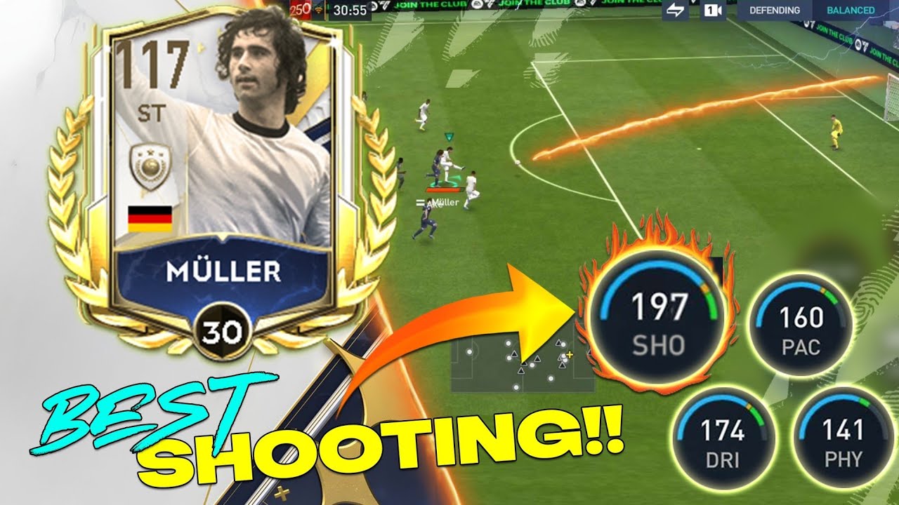 197 Shooting 🤯 | ICON MULLER Max Rated Review - Fifa Mobile 23 - YouTube