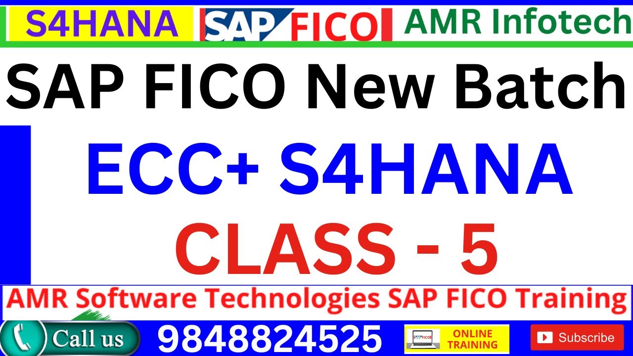SAP FICO ECC & S4HANA CLASS 5 - SAP FICO Course in Telugu - SAP ...