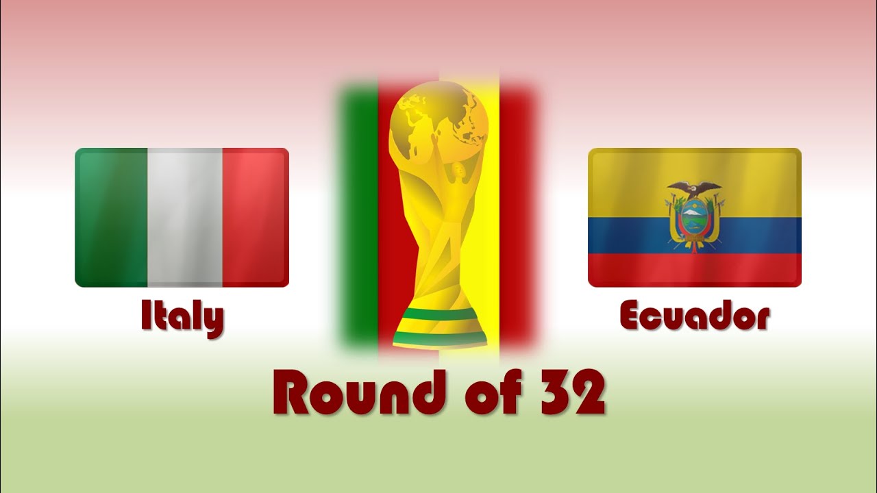 Italy vs Ecuador | Round of 32 | 4th World Cup Portugal & Spain | PES6 ...