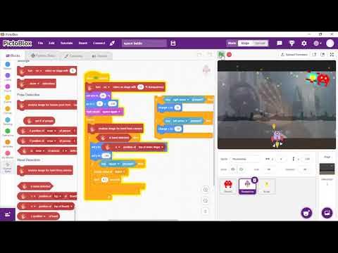 Hand control game with Pictoblox - YouTube