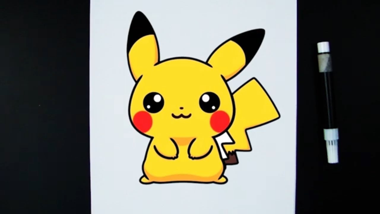 HOW TO DRAW CUTE PIKACHU QUICK AND EASY STEP BY STEP - YouTube