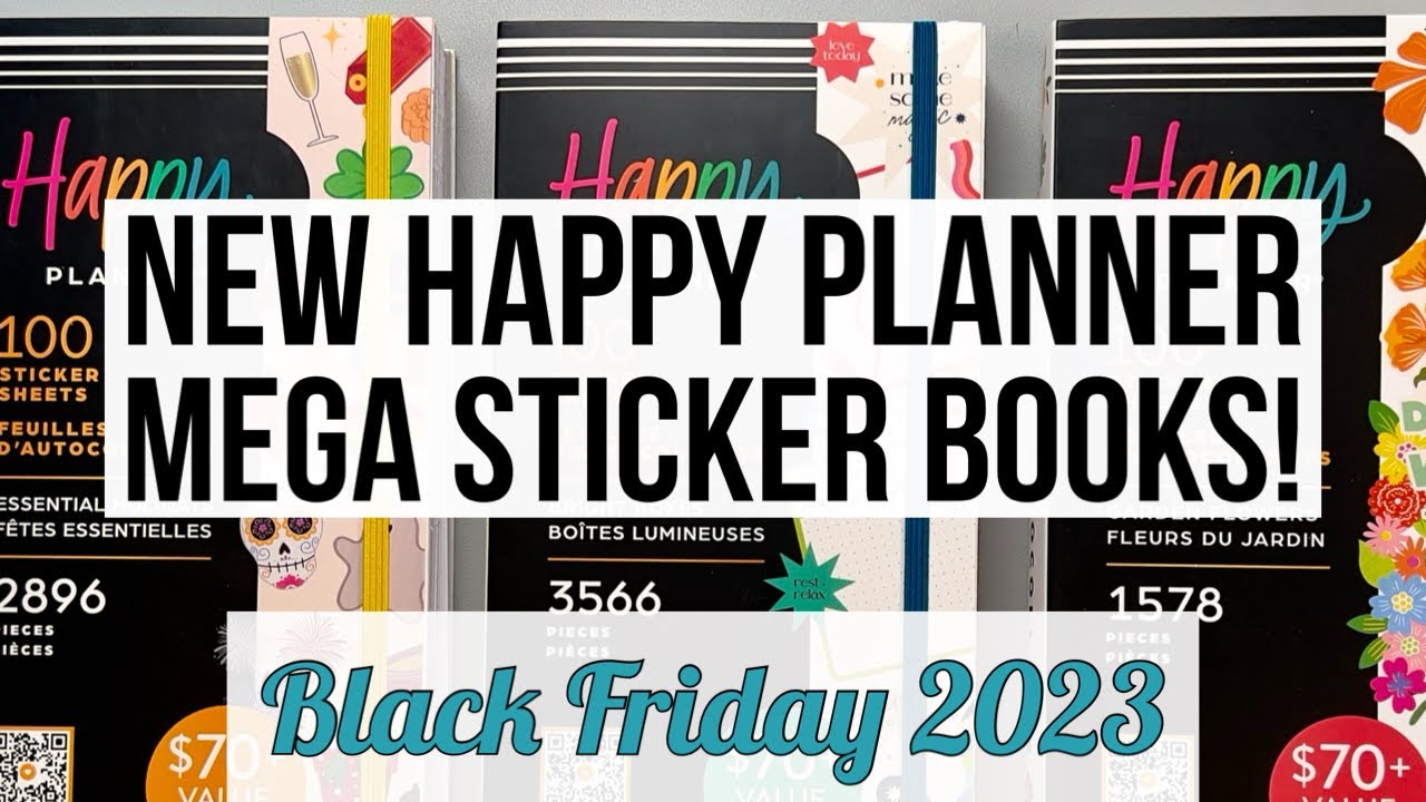 NEW! Happy Planner Mega Sticker Books - Black Friday Deal! Bright Boxes ...