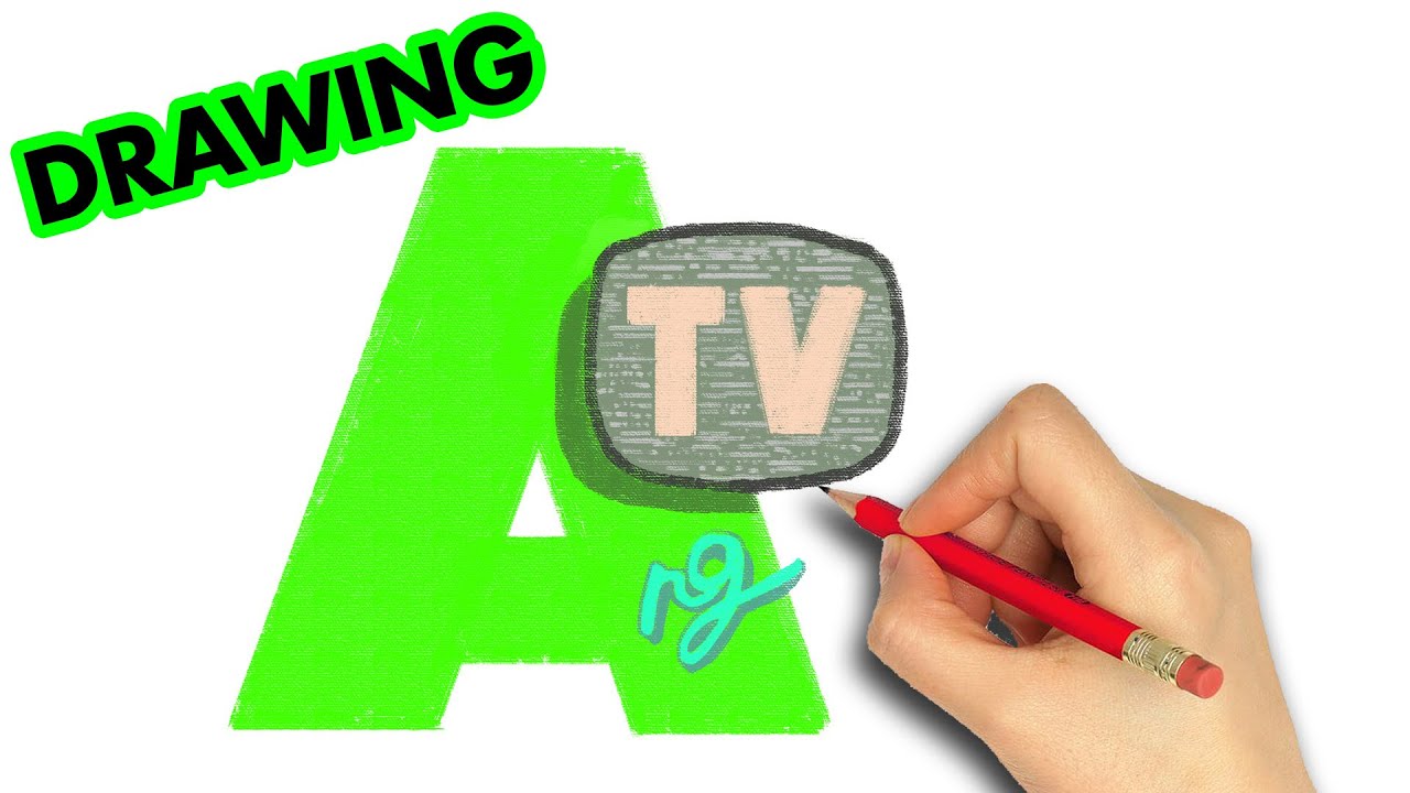 how to draw Ang TV Logo | Art Therapy - YouTube