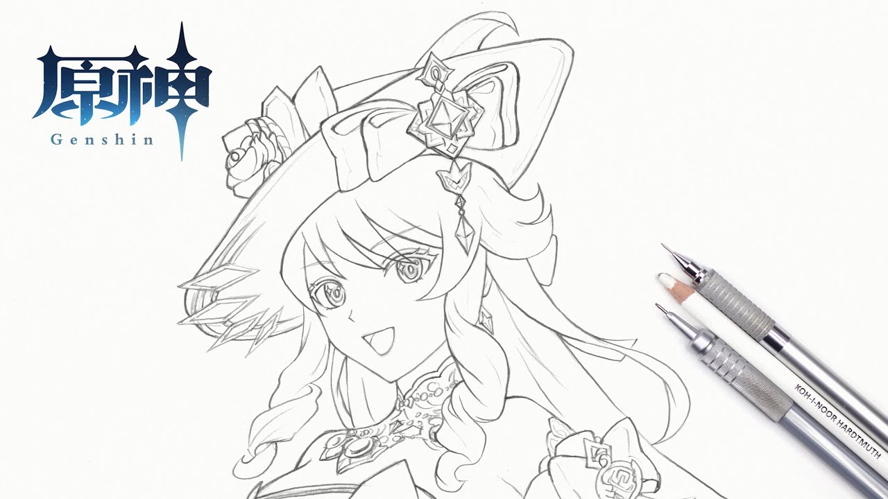 如何畫娜維婭•卡薩帕 | 原神 | 娜維婭•卡薩帕 | How to draw Navia Caspar | Genshin Impact ...