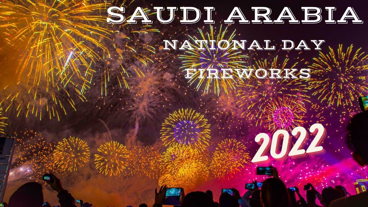 SAUDI ARABIA NATIONAL DAY FIREWORKS in Dubai | 4K | Fireworks ...