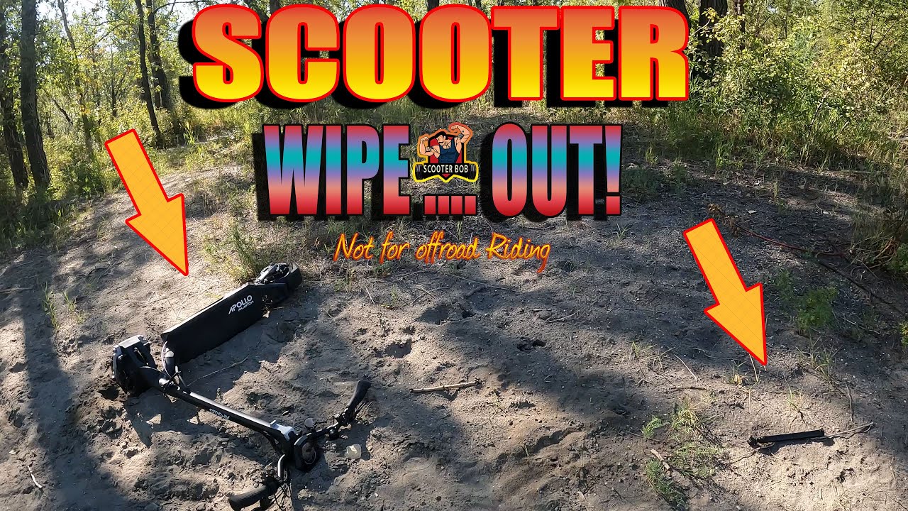Scooter Wipeout - Proving not to ride scooters on these type of trails ...