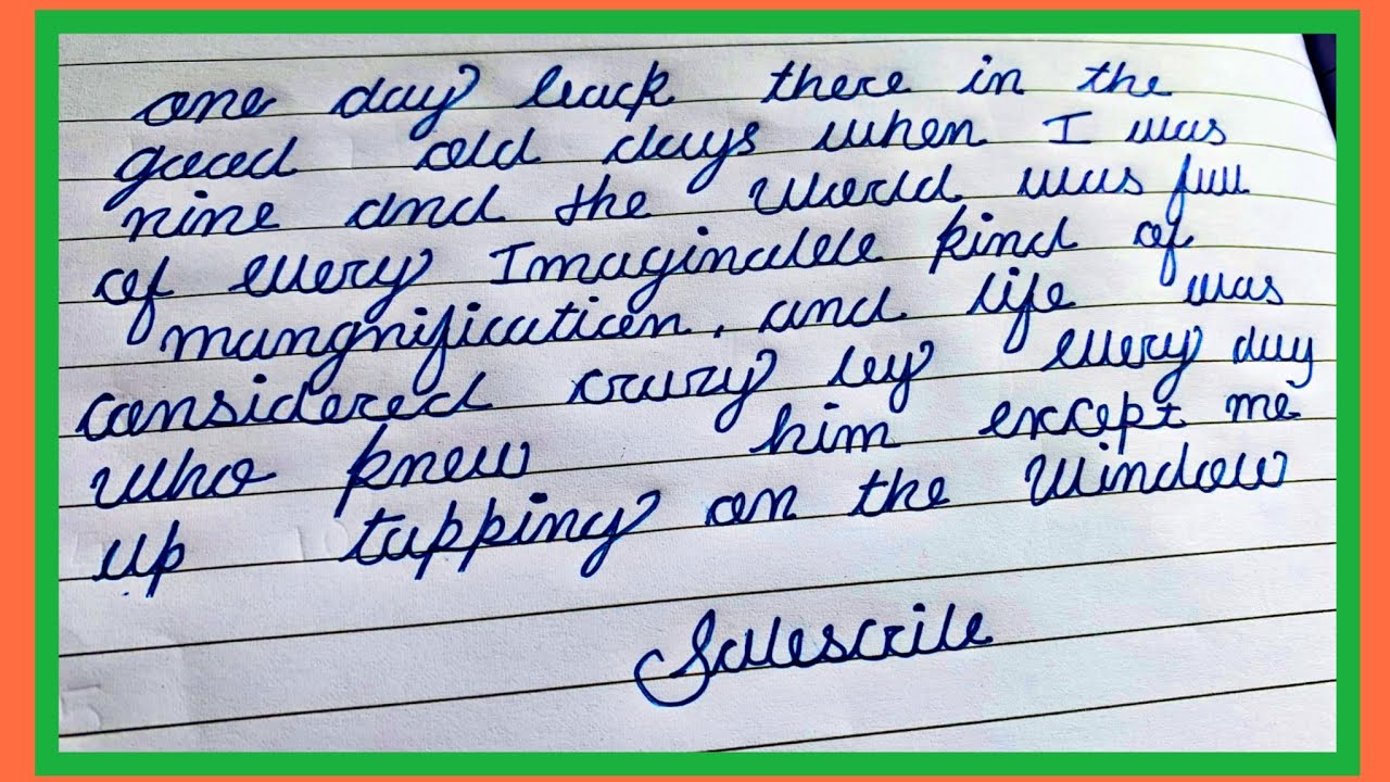 cursive writing ke liye 1 trick jisse aap cursive likhte ho - YouTube