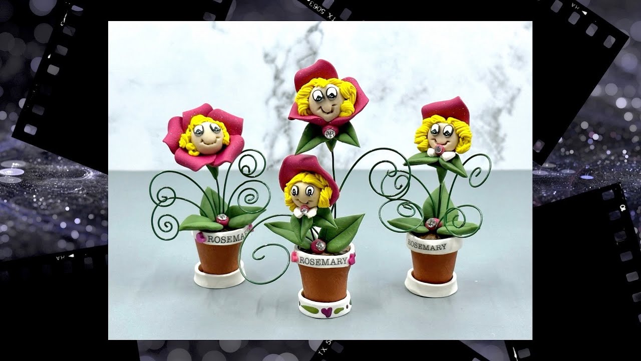 POLYMER CLAY MINIATURES TUTORIAL: PLAY ON WORDS POTS- THE ROSEMARY ...