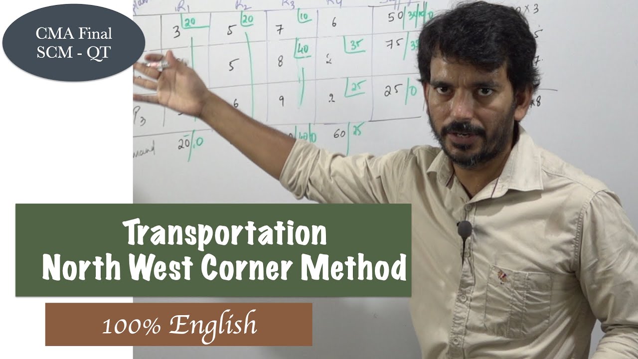 SCM | OM | Transportation Problem | North West Corner Method | English ...