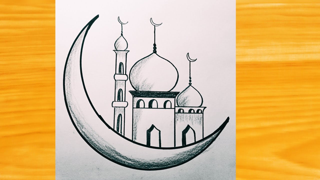 Ramadan picture drawing || How to draw Ramadan image. - YouTube