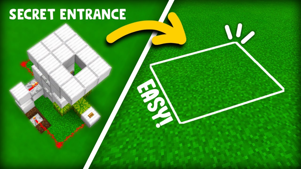 Easy Secret Entrance in Minecraft 1.16 - YouTube