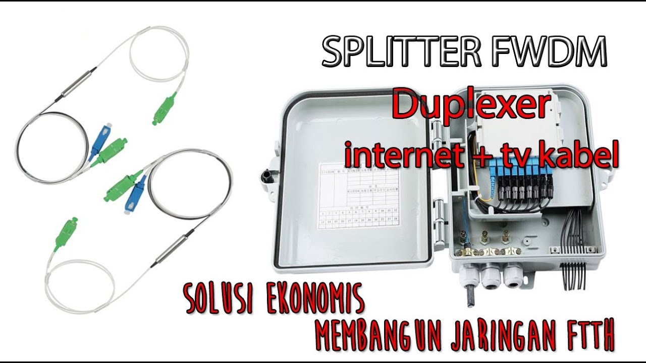 SPLITTER FWDM UNTUK JARINGAN FTTH (INTERNET DAN TV KABEL) - YouTube