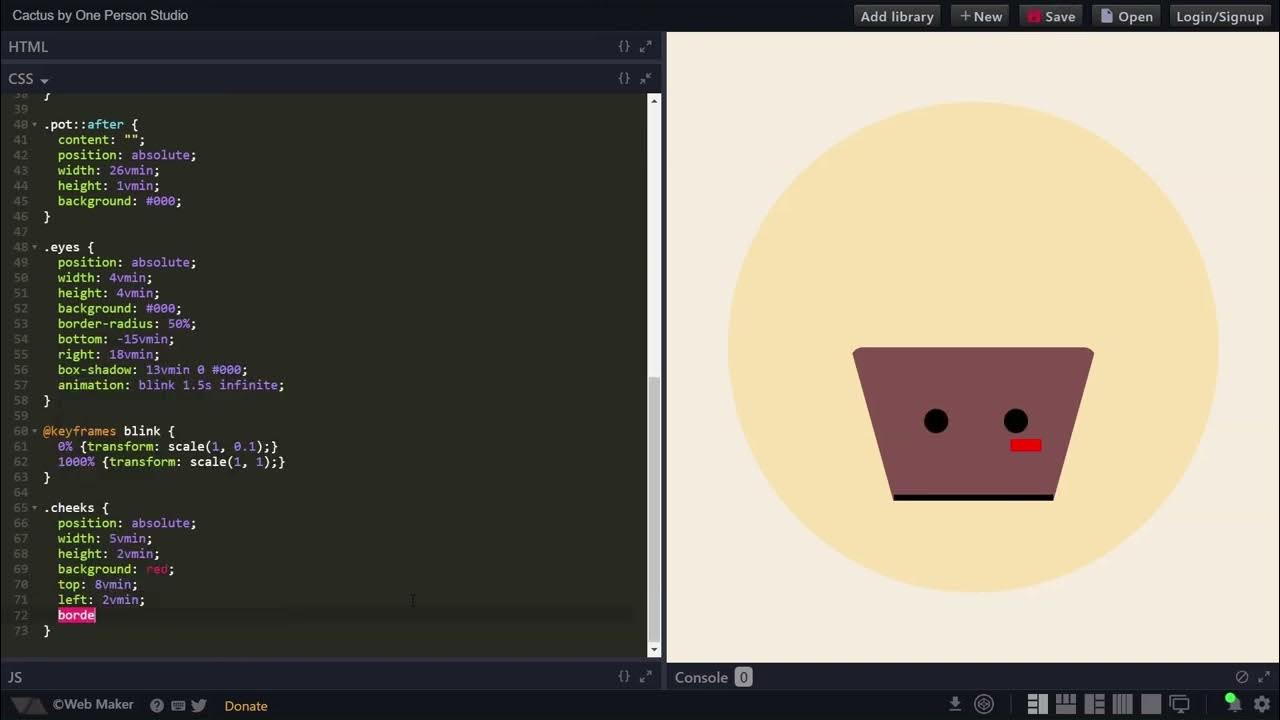 Building a Happy CACTUS with HTML & CSS: A Fun Project - YouTube