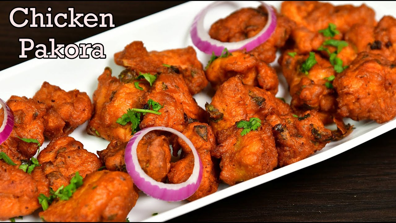 Chicken Pakora | Crispy chicken pakoda | Chicken fry | Chicken fritters ...