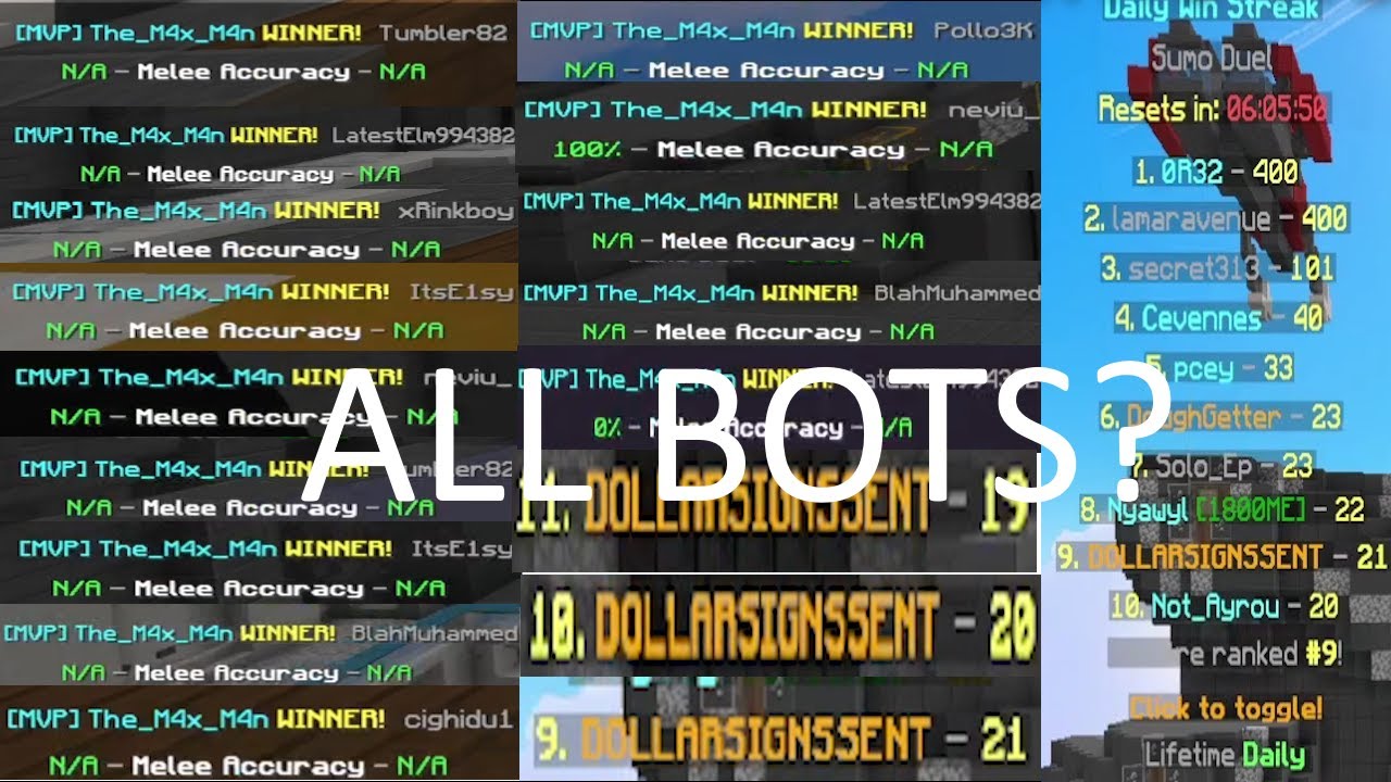 Free Hypixel Sumo Wins? (The Sumo Botting Problem) - YouTube