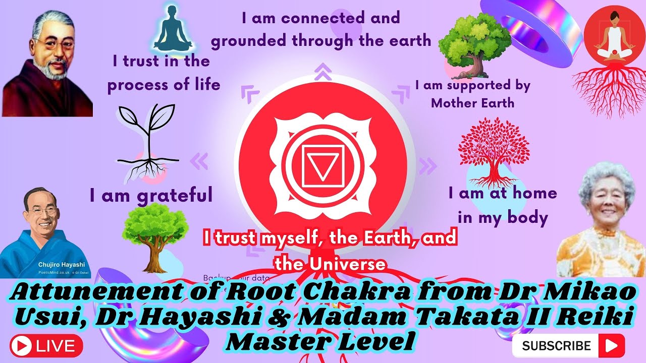 Attunement of Root Chakra from Dr Mikao Usui, Dr Hayashi & Madam Takata II Reiki Master Level ...