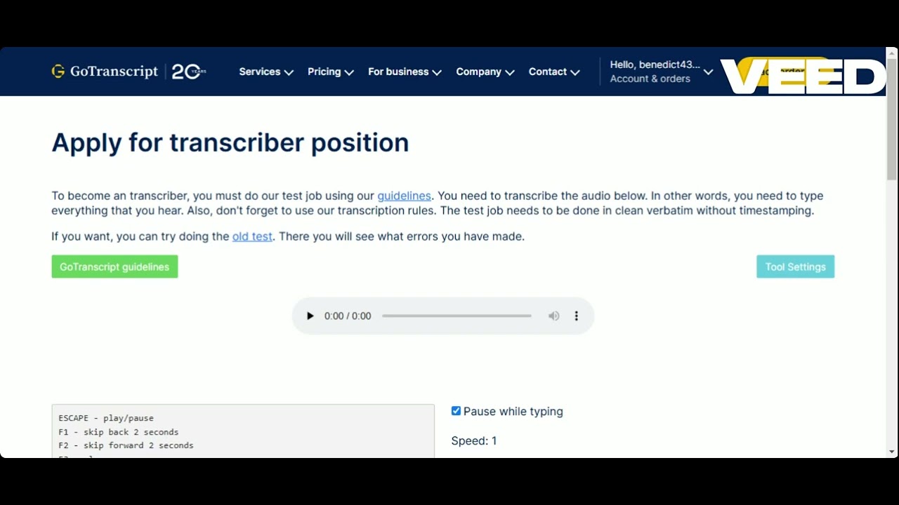 online jobs GoTranscript Greek Test Answers (Σήμερα 2025) 100% Επιτυχία ...