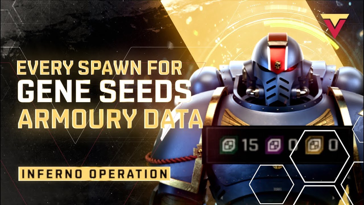 INFERNO All Gene Seed and Armoury Data Locations in Operation 1 - YouTube