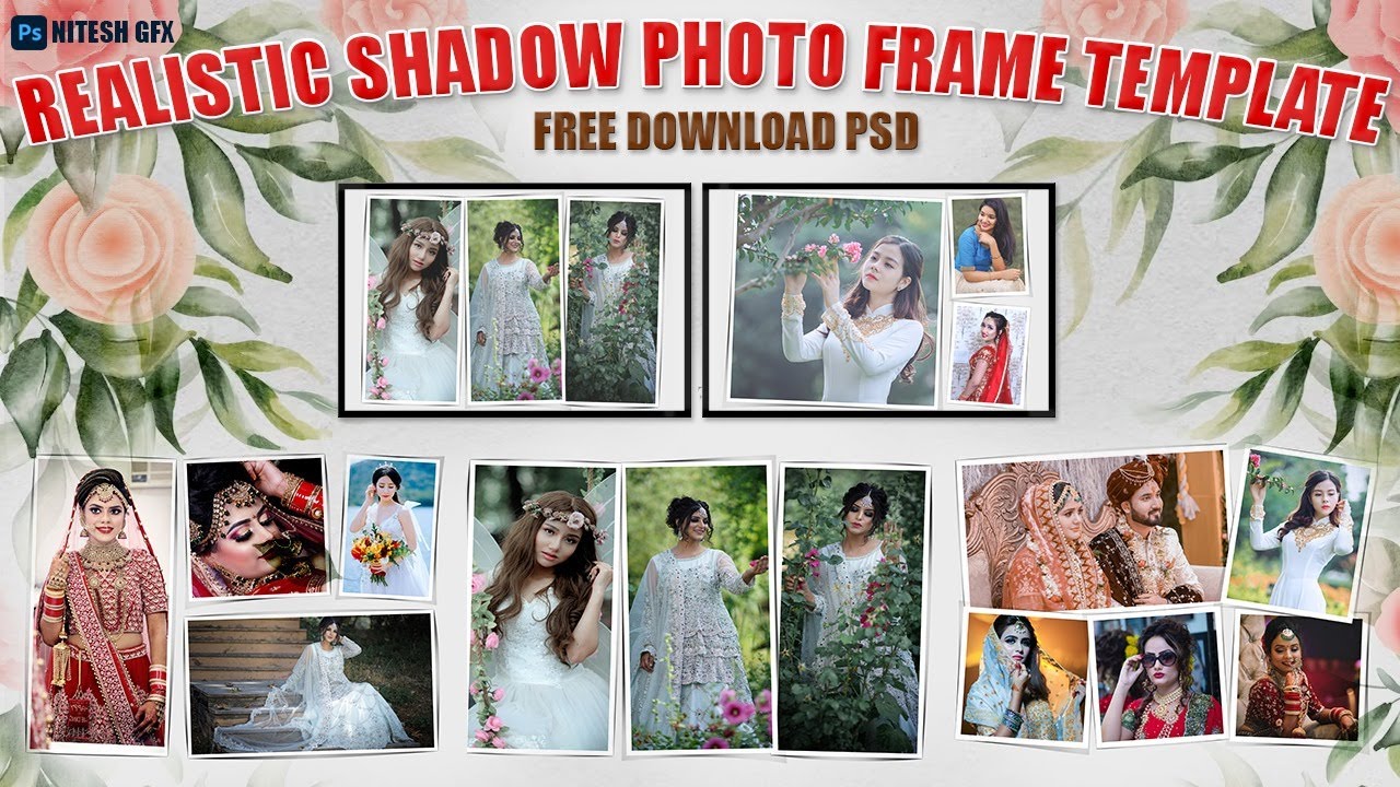 Realistic Shadow Photo Frame PSD Free Download || Nitesh GFX || - YouTube