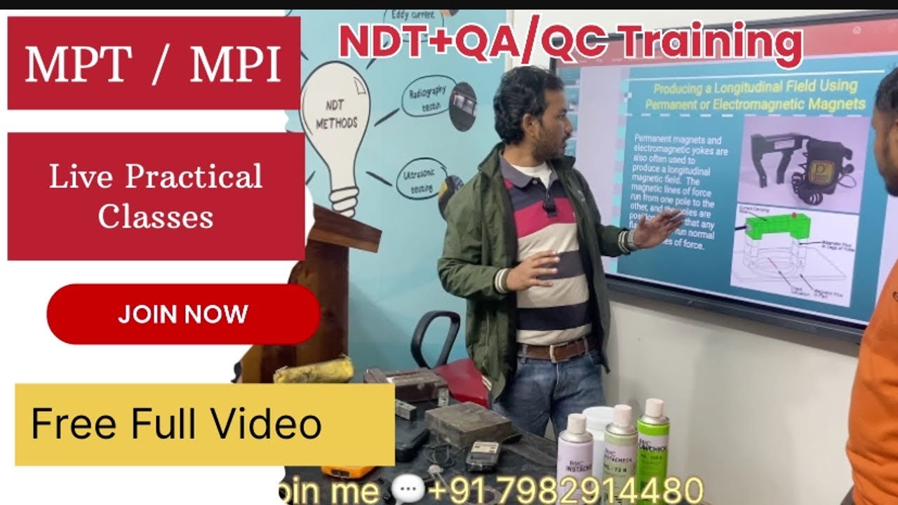 Magnetic Particle Testing MPT/MPI/MT Practical Live Classes NDT ...