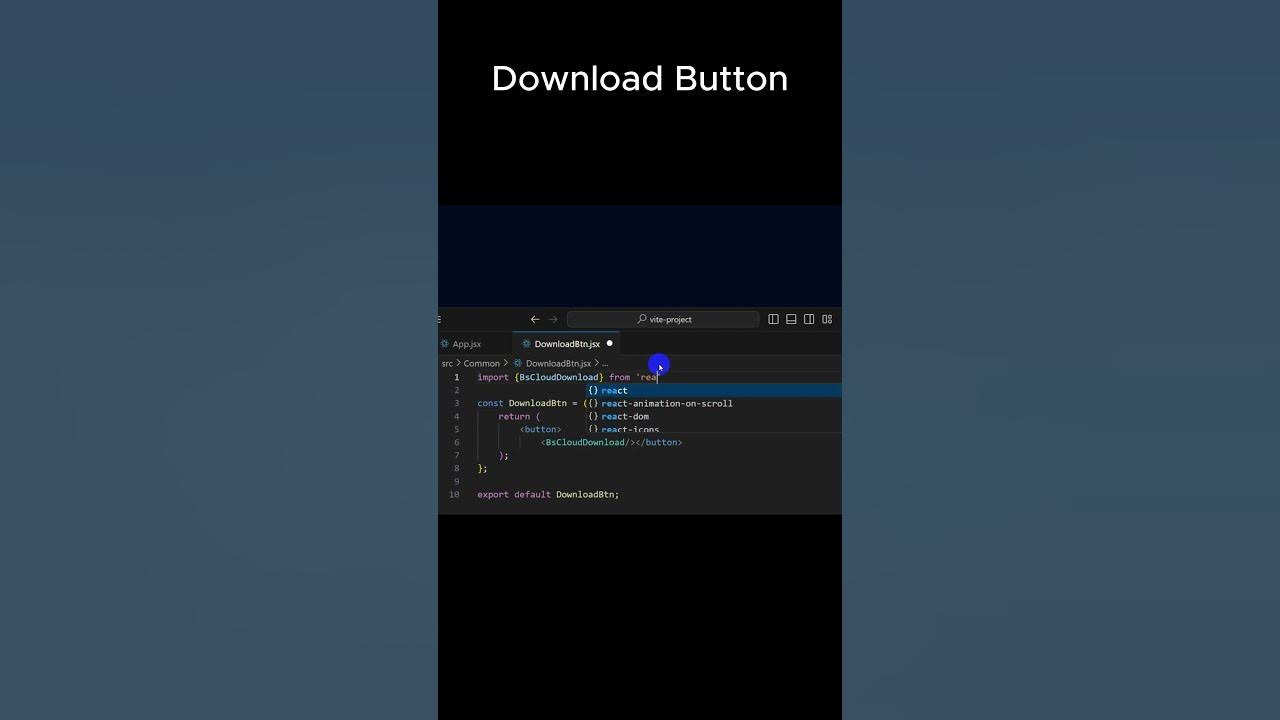 Download Button|| React|| Tailwind css - YouTube