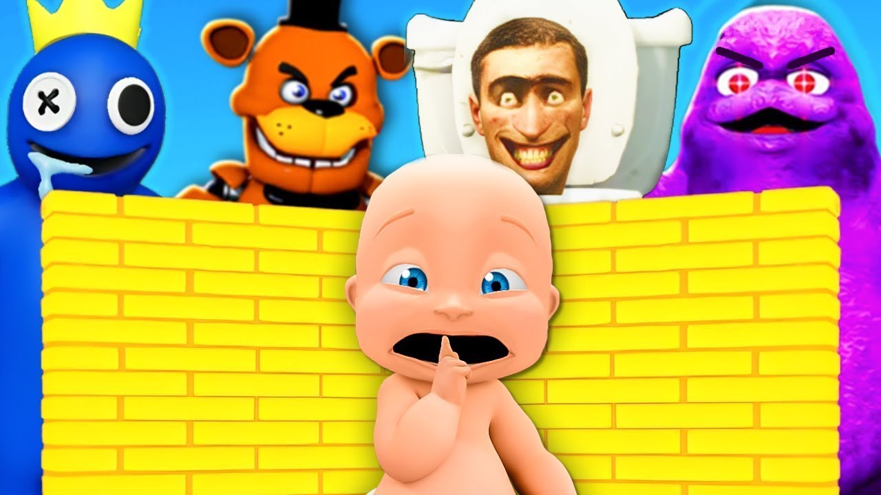 Baby BUILDS TO SURVIVE 100 MONSTERS! - YouTube
