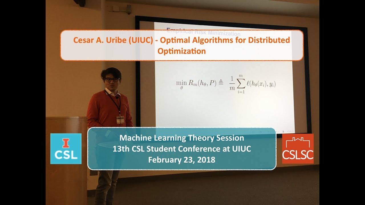 Cesar A. Uribe (UIUC) - Student Talk [Machine Learning Theory - Best ...