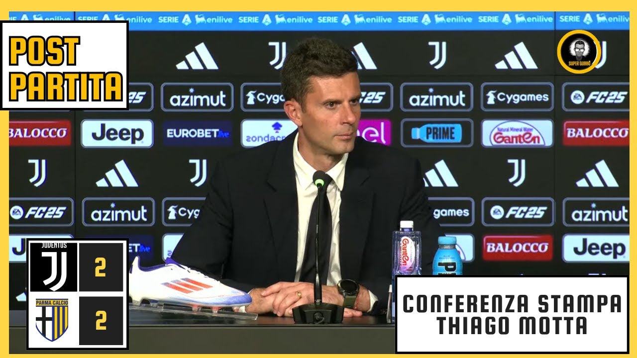POST JUVENTUS - PARMA 2-2 | CONFERENZA STAMPA THIAGO MOTTA - YouTube