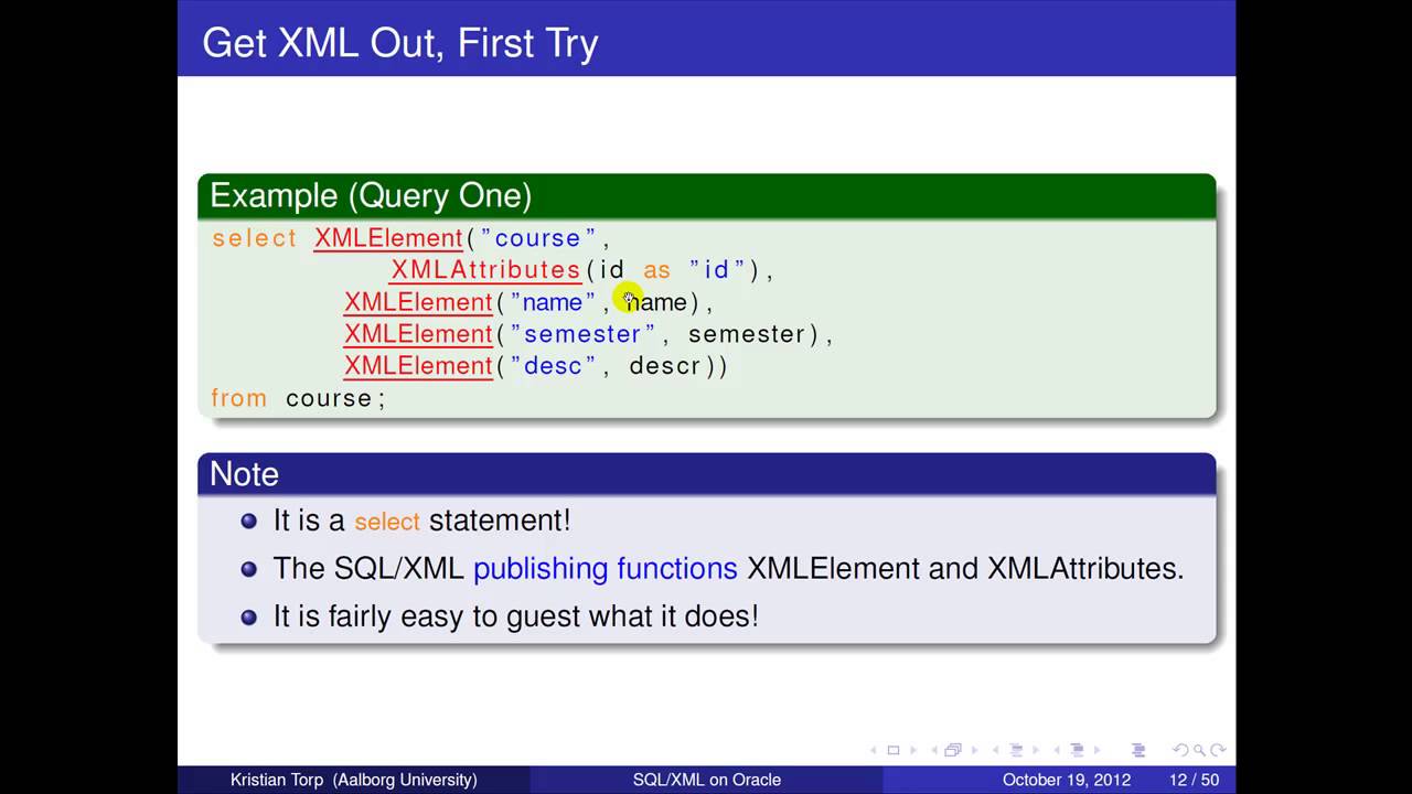 SQL XML On Oracle Del 1 YouTube SQL XML On Oracle Del 1 YouTube