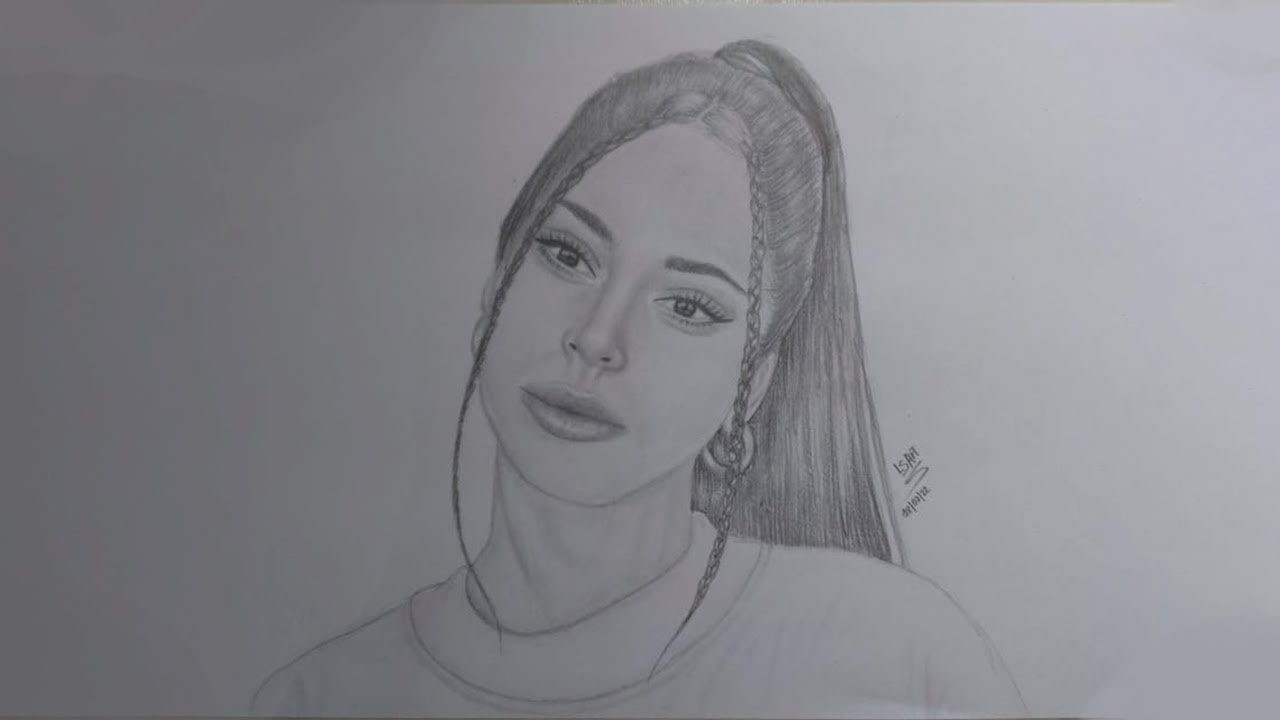 Como DIBUJAR a TINI - Dibujo realista a lapiz paso a paso - YouTube