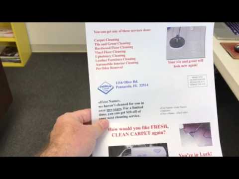 Reminder Postcards for Carpet Cleaning Business - YouTube