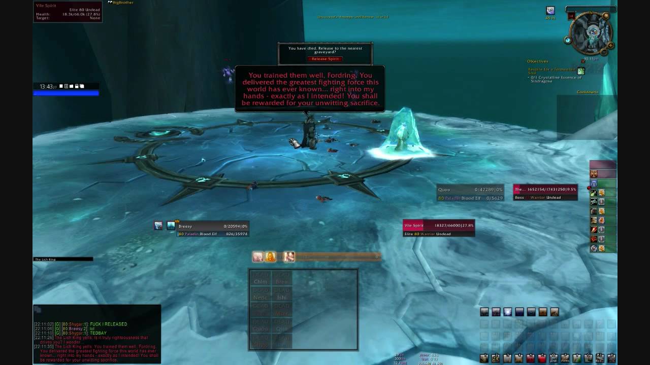 Adept vs Arthas Phase 3 10man + Portal - YouTube