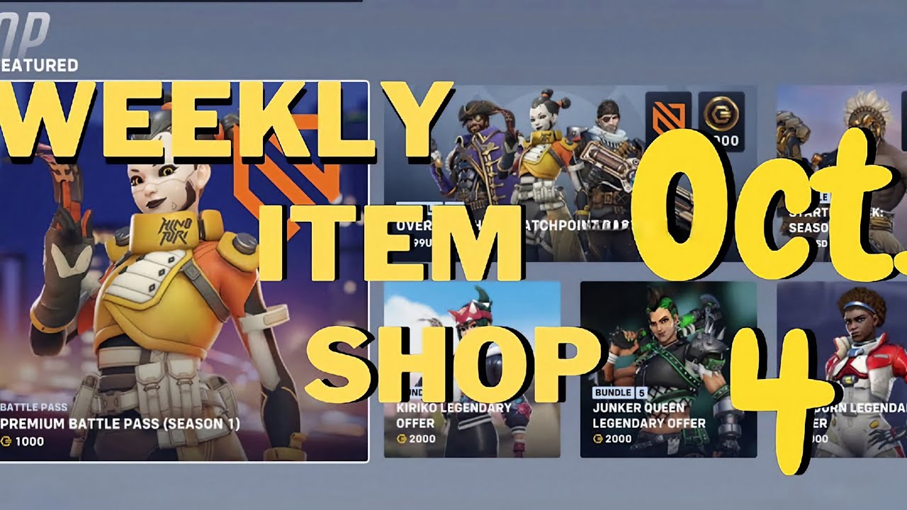 Overwatch 2 Weekly Item Shop ( October 4th ) - YouTube