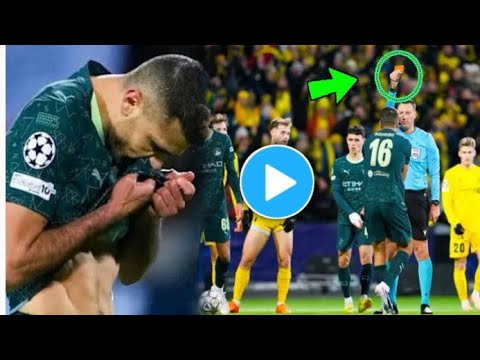 Unbelievable! Rodri Sees RED After Two Yellow Cards in 60 Seconds 🟥 ...
