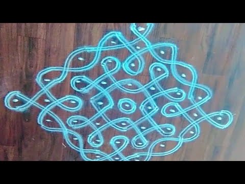 double line rangoli plz like share subscribe - YouTube