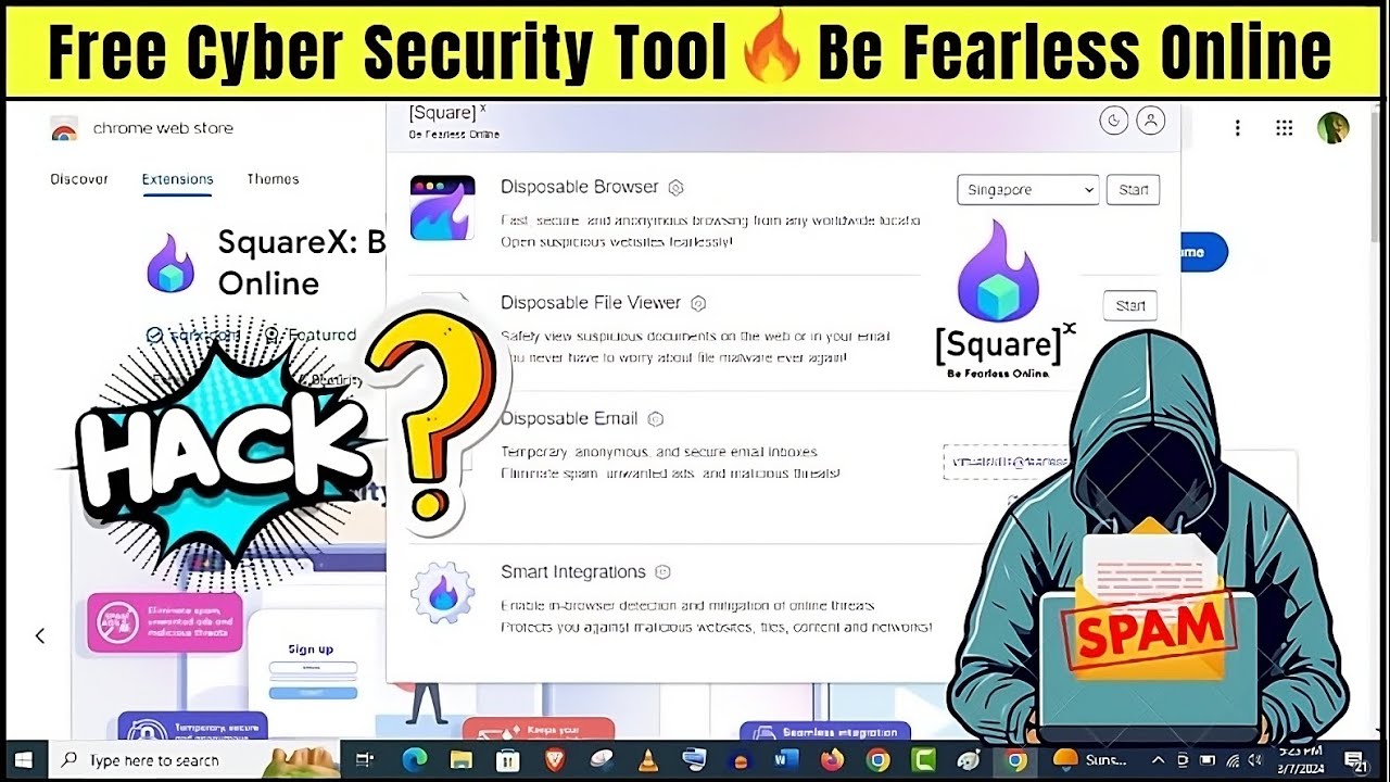 Squarex Browser Extension - Best Chrome Extension for Cyber Security! - YouTube