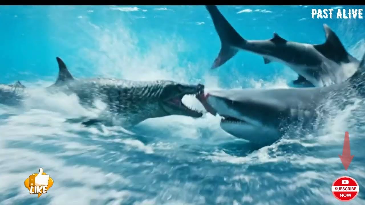 Megalodon vs Leviathan vs Mosasaurus - Prehistoric Battle - YouTube