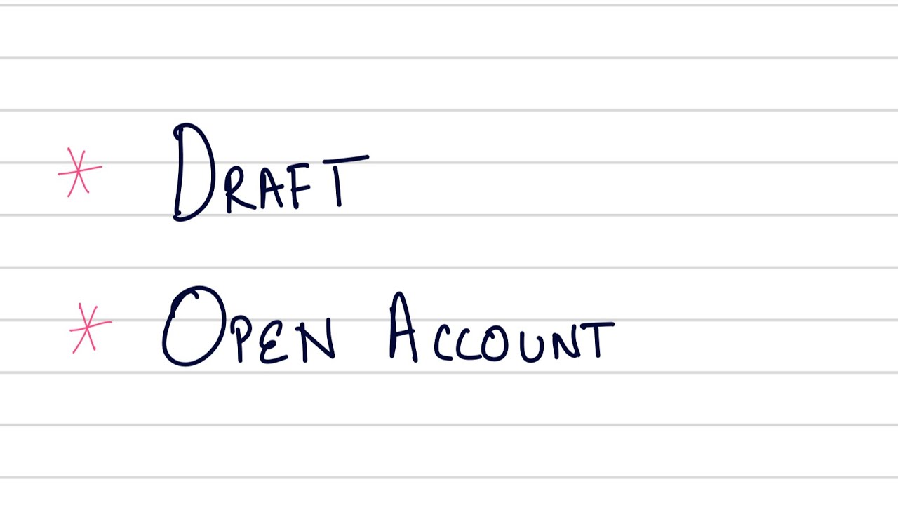 Draft| Open Account| Unit 3| Chapter 19| Part 2| International Finance ...