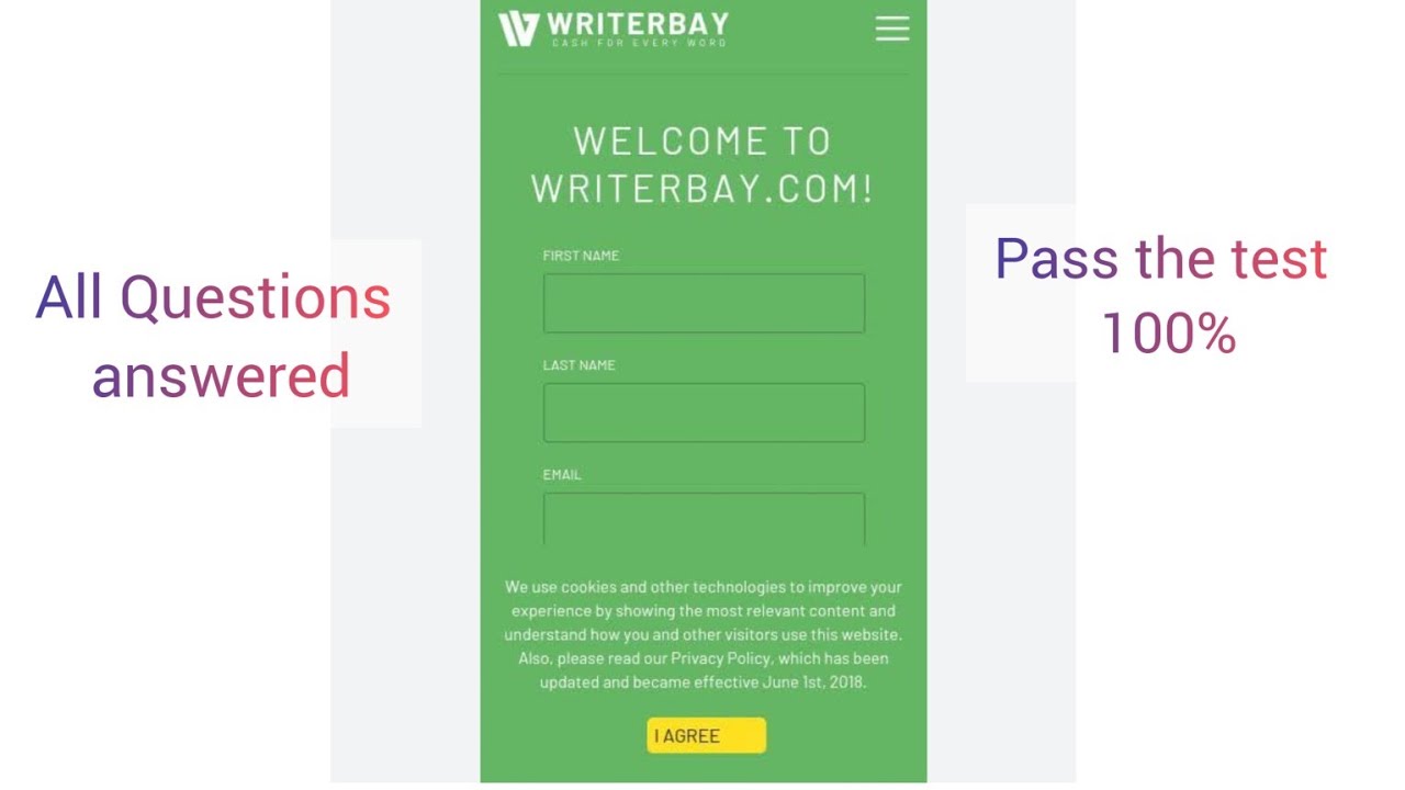 Writerbay test answer. - YouTube