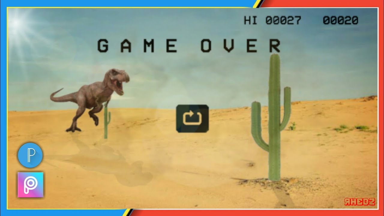 How I Made Chrome Dinosaur Game Realistic Banner - YouTube