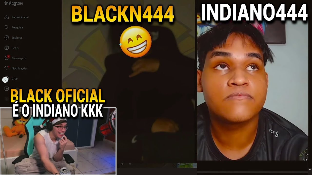 APELAPATO REAGINDO A FOTO DO BLACKN444 OFICIAL E O INDIANO444, OLHA O ...
