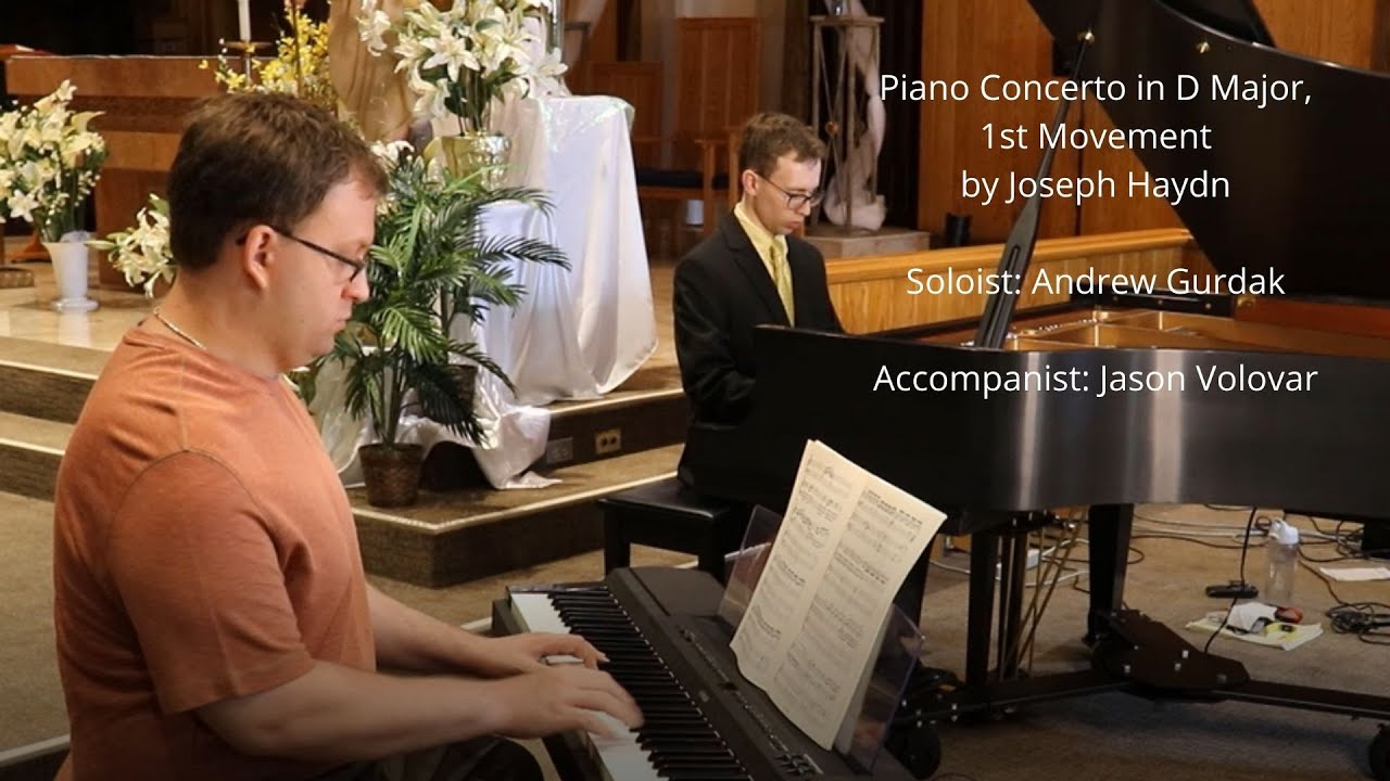 Piano Concerto D Major Haydn-Andrew Gurdak - YouTube