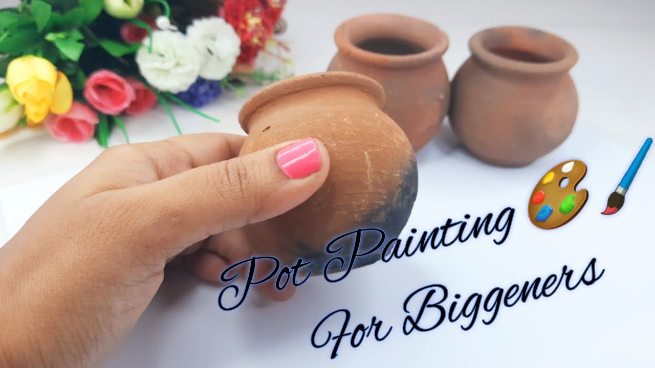 3 Easy Pot Decoration Ideas For Biggeners || Simple Matki Painting ...