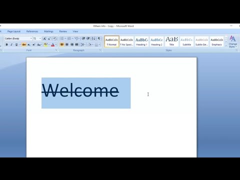 How to Cross Out Words in Microsoft Word - YouTube