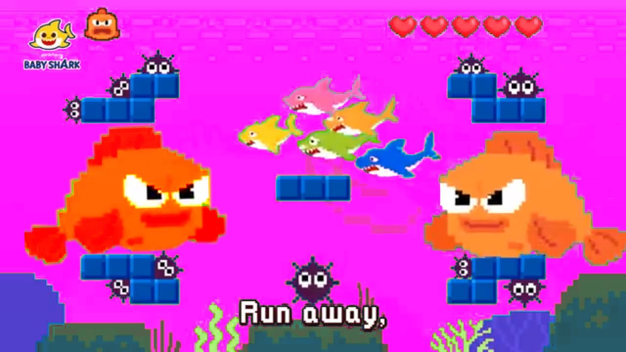 Run Away 8 bit Shark Finny The Shark Super Simple Song Super Effect ...