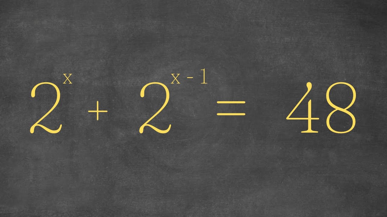 A Simple Problem Thats Not So Simple | A Nice Exponential Equation ...