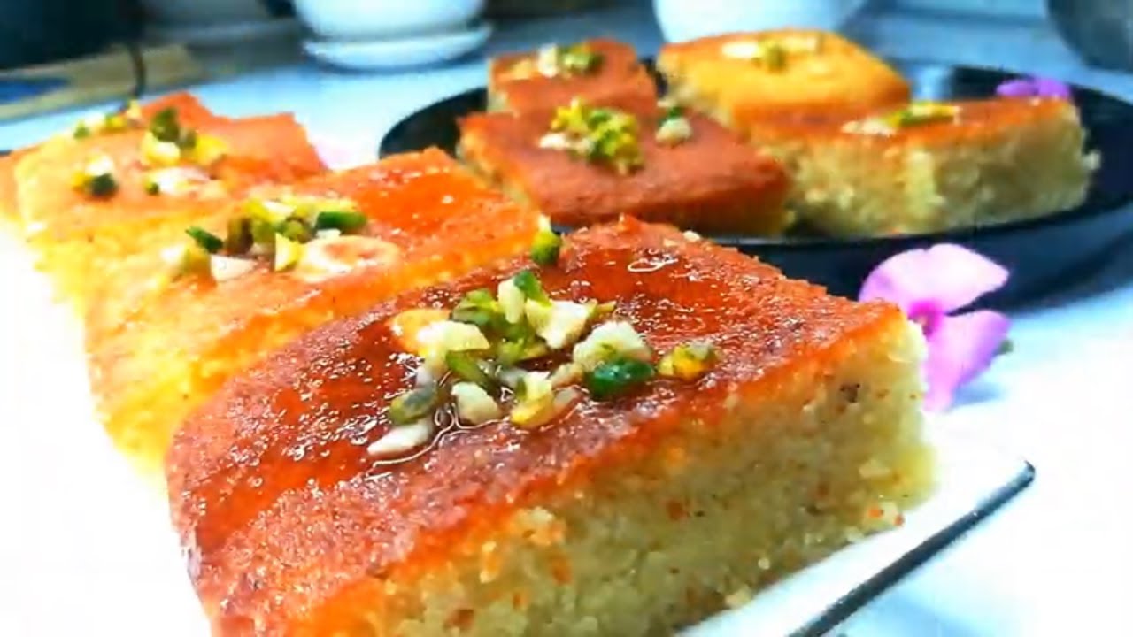 মিশরীয় জনপ্রিয় ডেজার্ট বাসবুসা।Basbousa/ Egyptian Dessert Basbousa ...