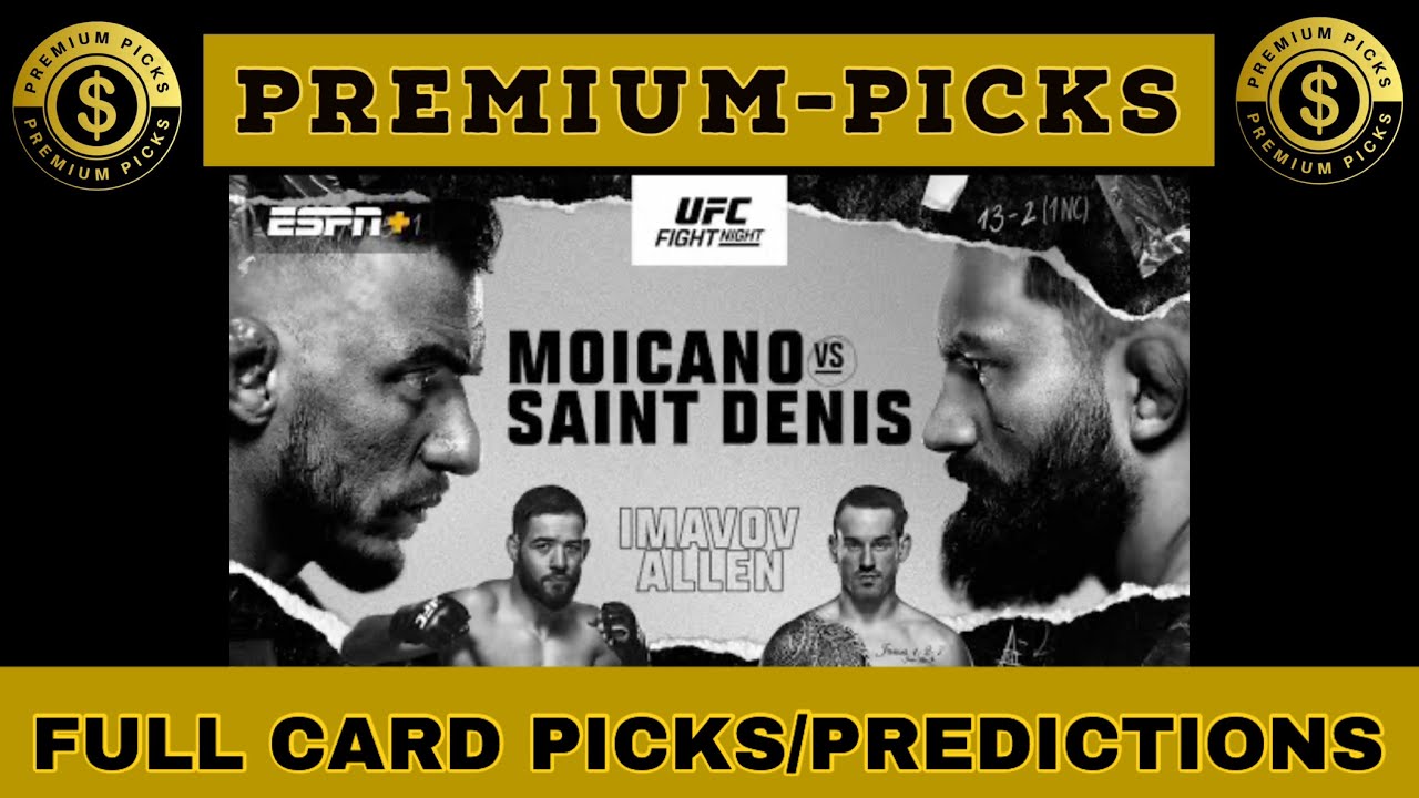 UFC fight night Moicano vs BSD Full card picks - YouTube