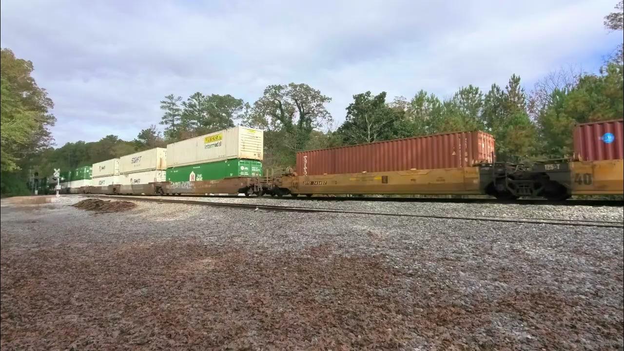 NS 4434 & 8067 clear Long with the southbound stack & rack - YouTube