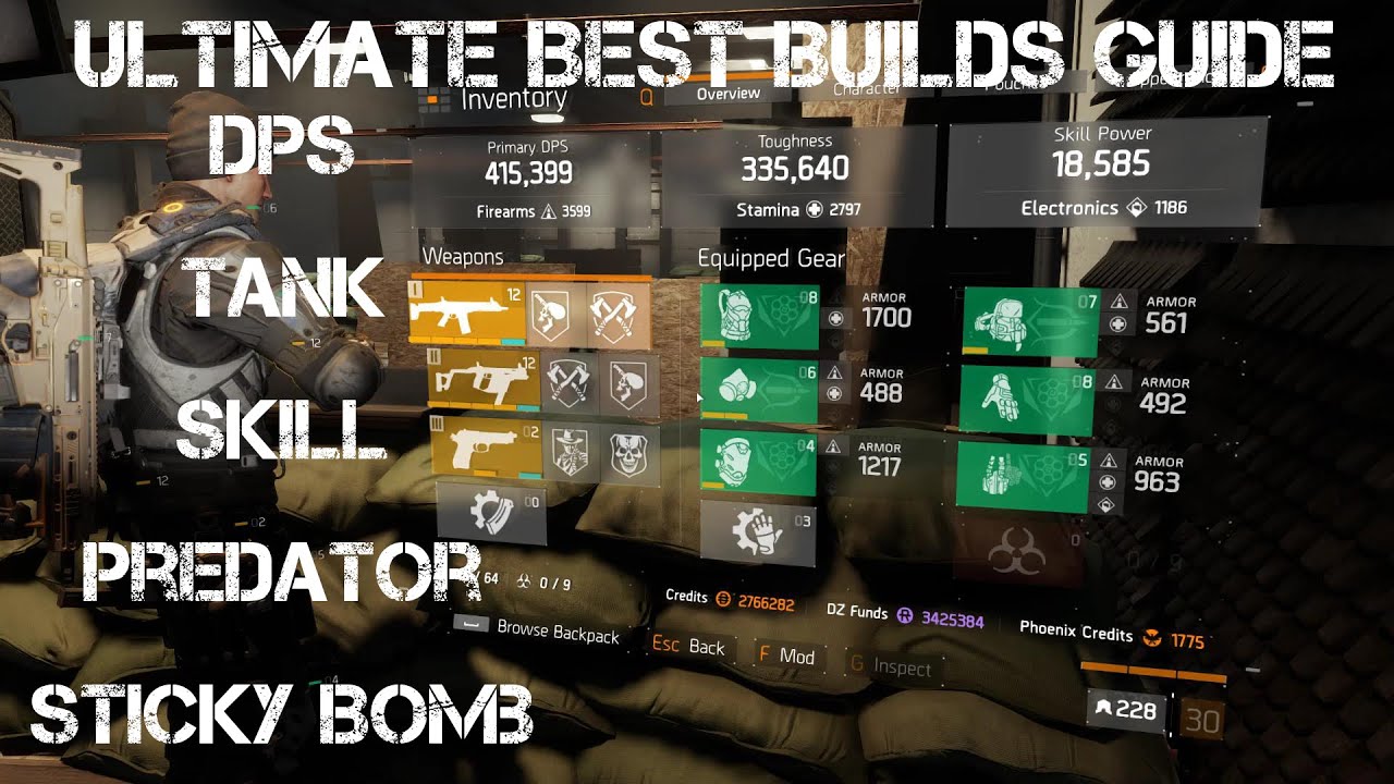 The Division ULTIMATE BEST BUILDS, Weapons & Abilities GUIDE My ...